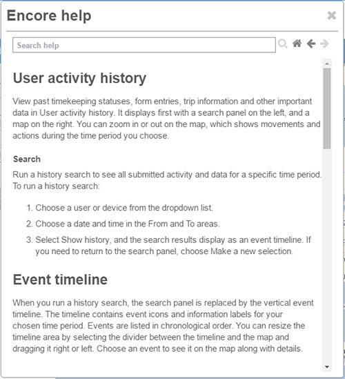 Encore Self-Help Wizard - Actsoft, The GPS Fleet Tracking & MRM Leader