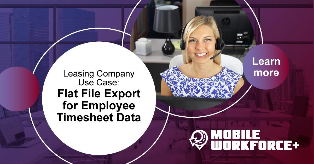 Leasing Company: Flat File Exports for Timesheet Data